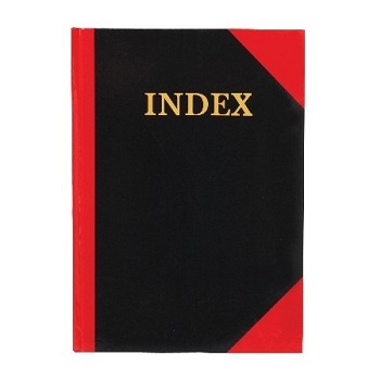Black & Red Casbound Notebooks 100 Leaf A-Z Index 43114
