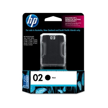 HP No.02 Ink Cartridge Black C8721WA