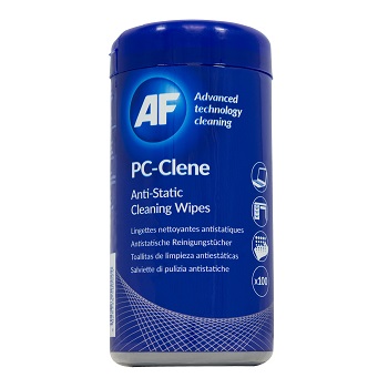 AF PC-Clene Anti-Static Cleaning Wipes Tub 100s APCC100