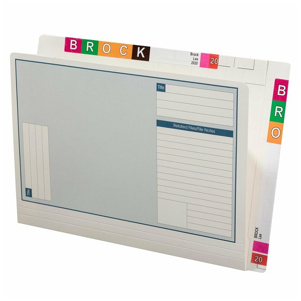 AVERY® Shelf Lateral Notes Twin Tab Files 355 x 235mm A4, Box 100 46714