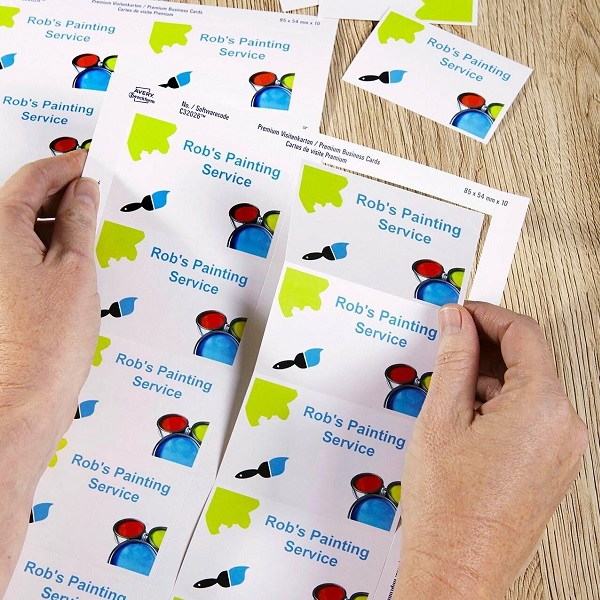 AVERY® C32026-10 Printable Business Cards Satin White 270gsm 10/Sheet ...