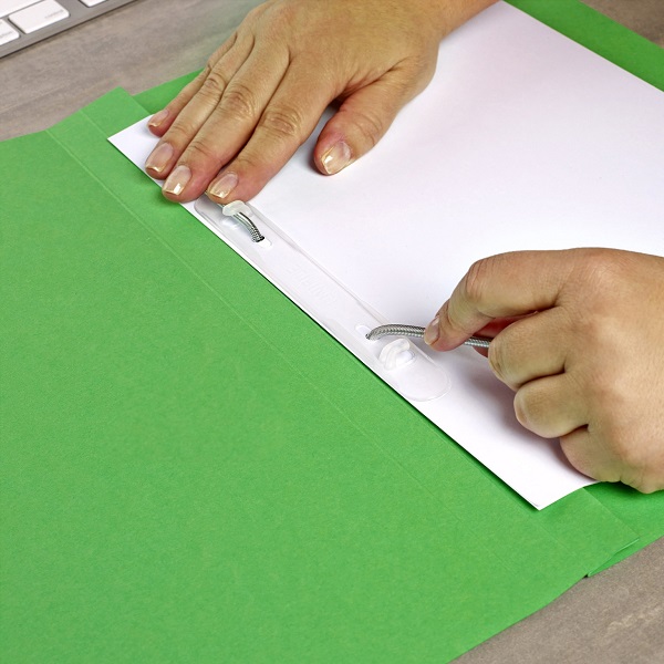 AVERY® Spiral Spring Action Files Foolscap Green 88546