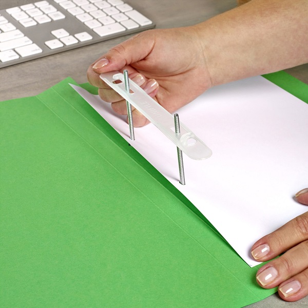 AVERY® Spiral Spring Action Files Foolscap Green 85304