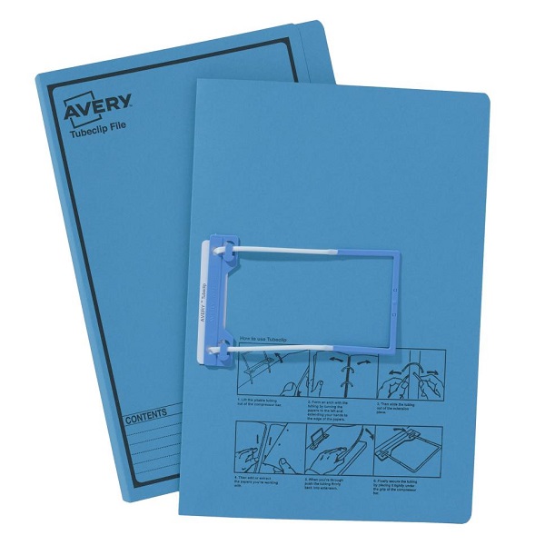 AVERY® Tubeclip Files Foolscap Blue 84422