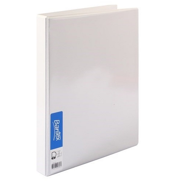 BANTEX Standard 19mm 2D Ring Insert Binder A4 White 2735-207