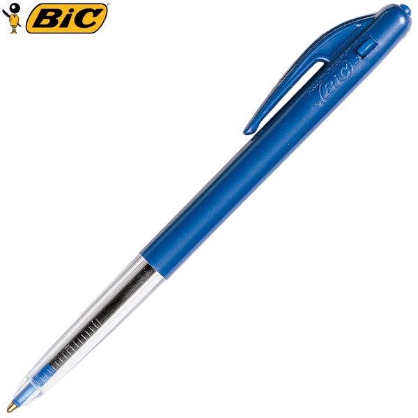 BIC® CLIC Retractable Ballpoint Pens Medium Blue, Box 10