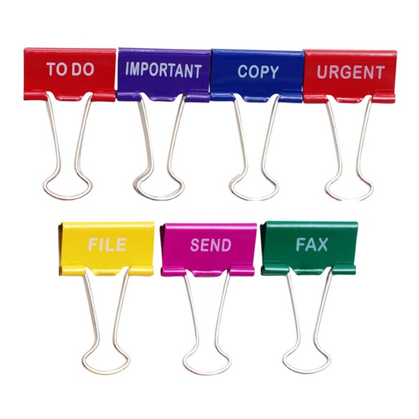 CELCO Foldback Fold Back Clips Printed Tasks, Pack of 14