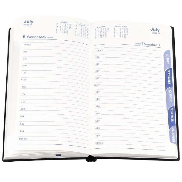 COLLINS Belmont Octavo Day to Page Diary Black 61PA.V99