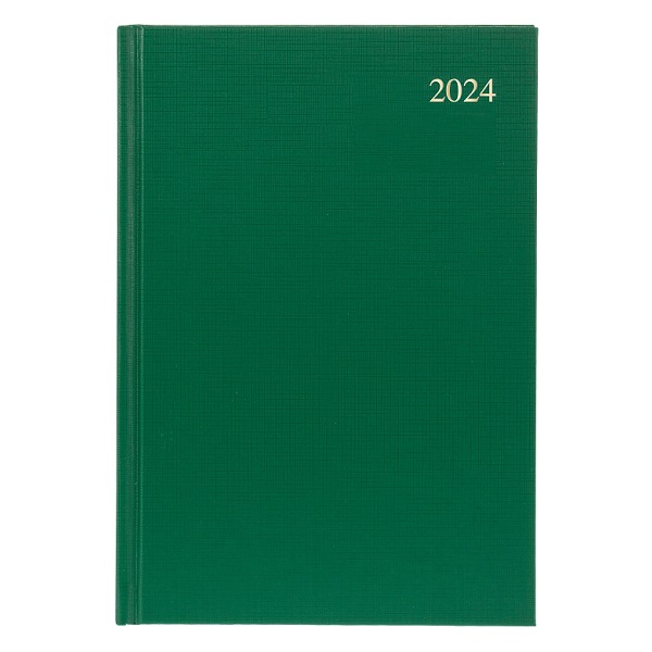 Essential A4 Day to Page Diary Green ESSA41.52