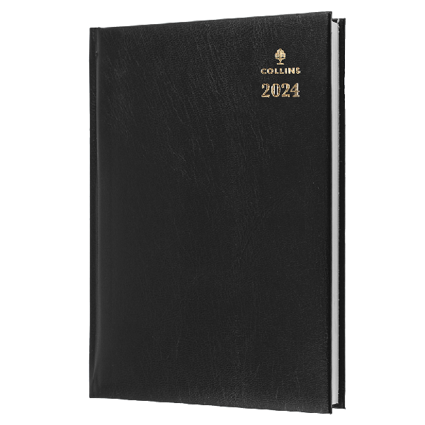 COLLINS Sterling A4 Day to Page Diary Black 144.P99
