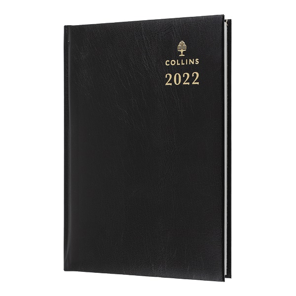 COLLINS Sterling A5 Week to Opening Diary Black 384.P99