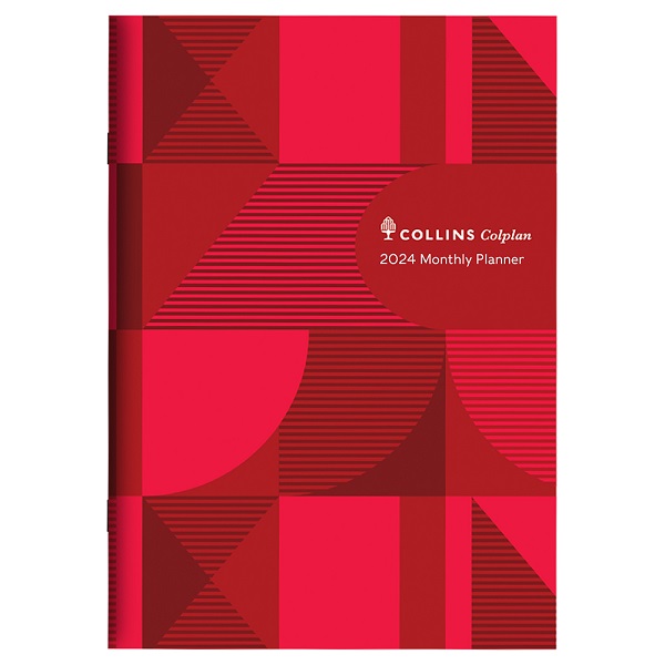 Collins COLPLAN A4 One Month to View Planner Diary 51.C15 Geo Red