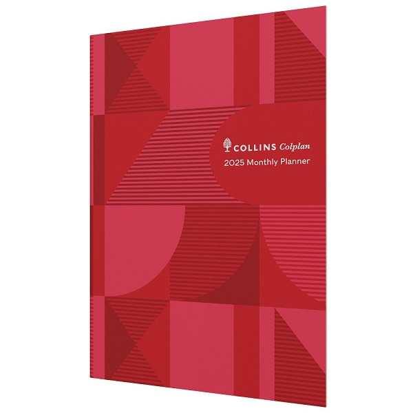 Collins COLPLAN A4 One Month to View Planner Diary 51.C15 Geo Red