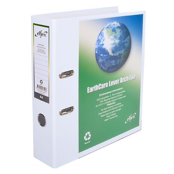 EarthCare Insert Lever Arch File A4 White IB813LAWH