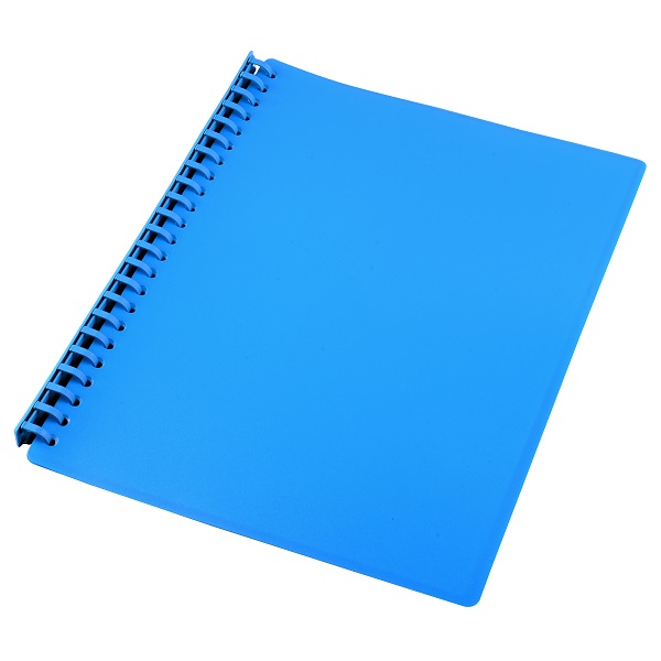 CUMBERLAND A4 Refillable Display Book Blue with 20 Pockets