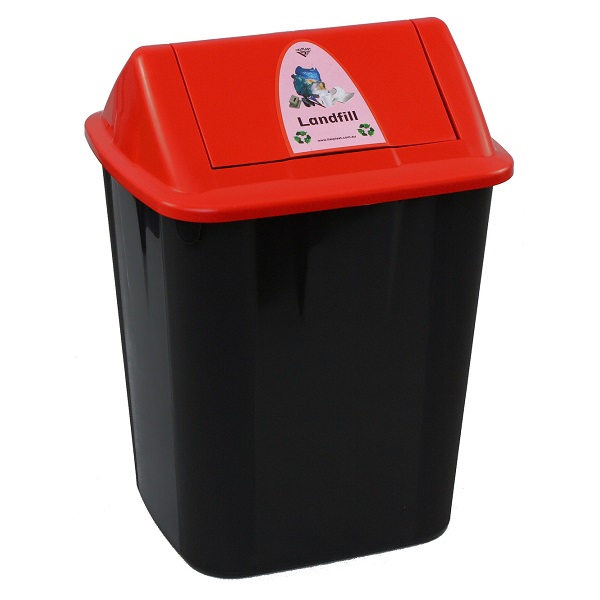 ITALPLAST Landfill Waste Separation Bin 32 Litre Red I184LF