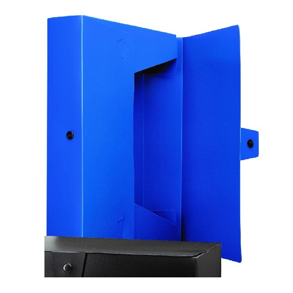 MARBIG 2009801 Polypropylene A4 Box File with Button 60mm Blue