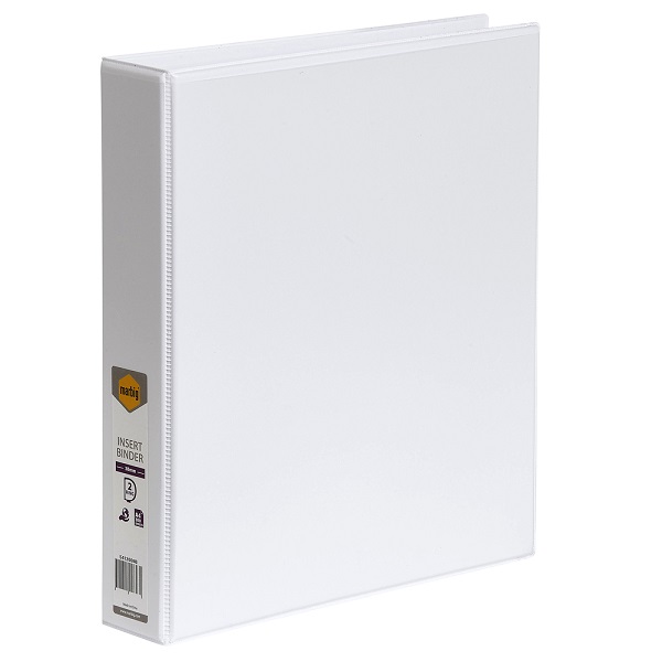 MARBIG Clearview 38mm 2D Ring Insert Binder A4 White 5412008B