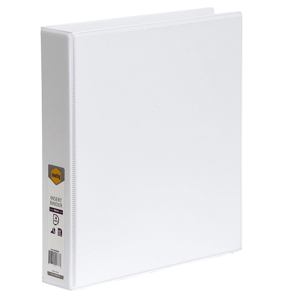 MARBIG Clearview 38mm 4D Ring Insert Binder A4 White 5414008B