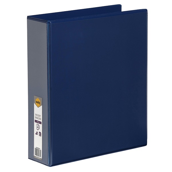 MARBIG Clearview 50mm 2D Ring Insert Binder A4 Blue 5422001B