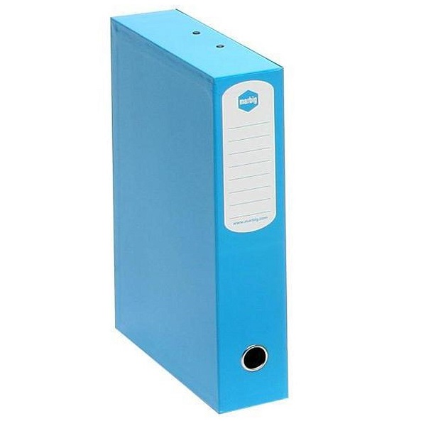 MARBIG 8008801A Heavy Duty Box File 75mm Summer Colours Blue