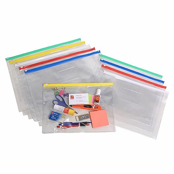 MARBIG Clear Case B4 Ziplock 395 x 290mm Assorted 9009099