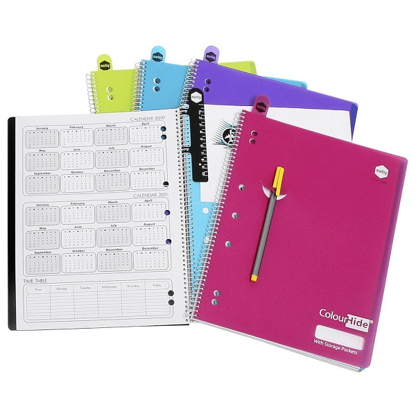 Marbig Colourhide A4 Lecture Notebook 200 Pages Assorted 1716699F
