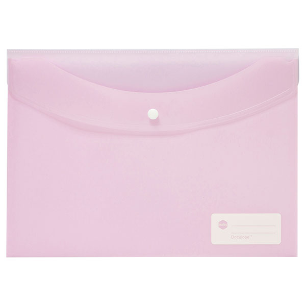 MARBIG Doculope™ Document Wallet with Button Closure A4 Pastel Pink 2015093