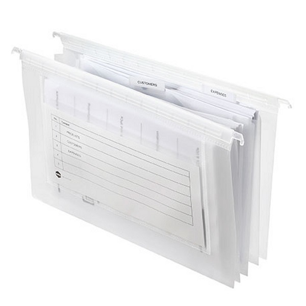MARBIG PP Expanding 3 Pocket Suspension Files FC Clear 8101204