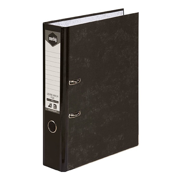 MARBIG Reinforced Spine Board Foolscap Lever Arch Files 63075M
