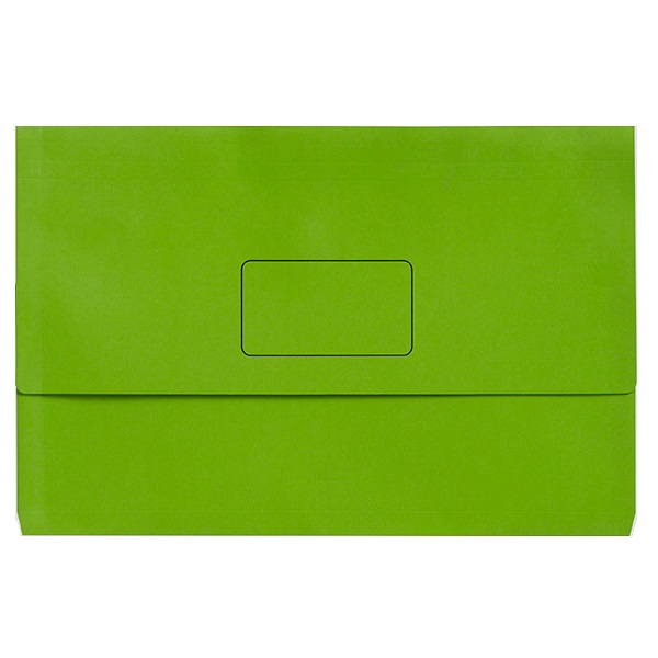 MARBIG Slimpick® Document Wallets Foolscap Brights Green, Pack 10 4004304