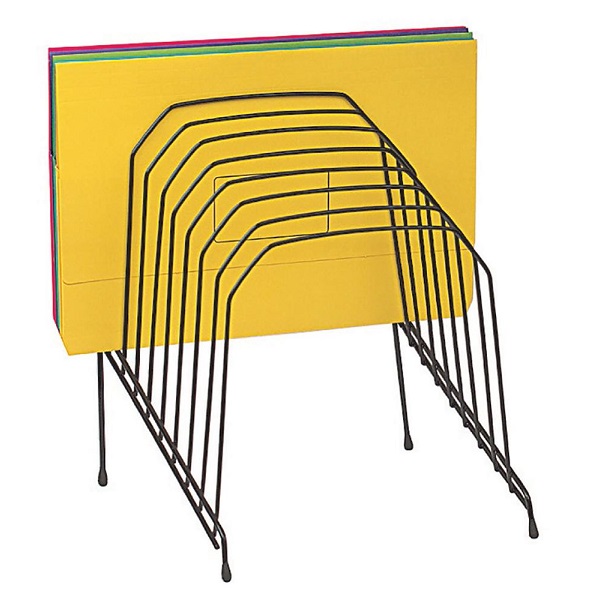 MARBIG Metal Step File Organiser Large Black 87302