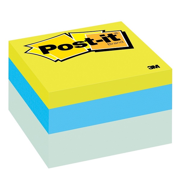 Post-it® Notes Cube 2056-RC Blue Wave 76 x 76mm, 470 Sheets