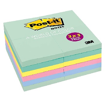 Post-it® Notes 654-24APVAD Marseilles Colours Value Pack