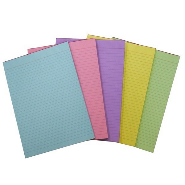 Quill Office Pads A4 Ruled 70gsm 70 Leaf Assorted 01356