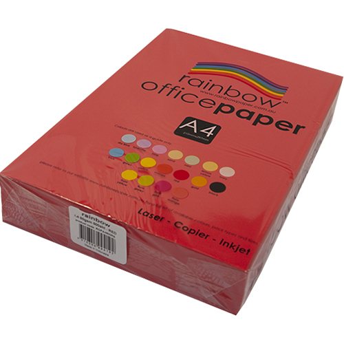 Rainbow™ A4 Office Paper 80gsm Bright Red ROPA4500RE