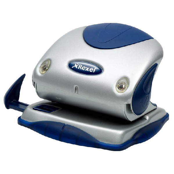 REXEL P215 Premium 2 Hole Punch 15 Sheets Small Silver/Blue 2100739