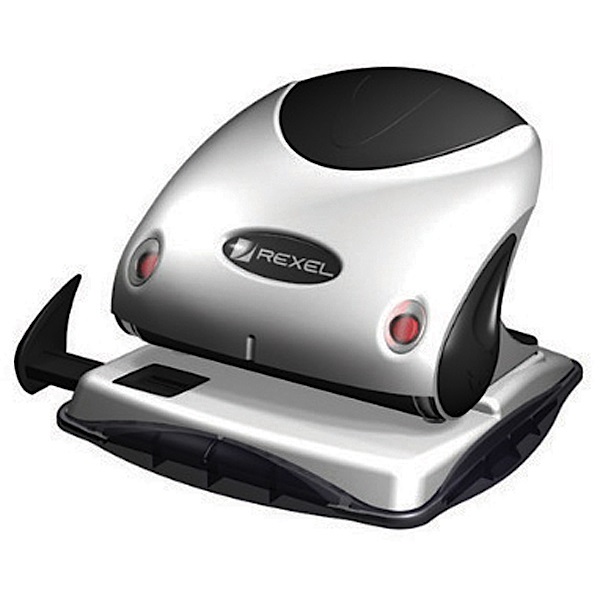 REXEL P225 Premium 2 Hole Punch 25 Sheets Medium Silver/Black 2101221