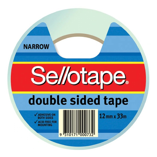 Sellotape® Double Sided Tape Narrow 12mm x 33m 960602
