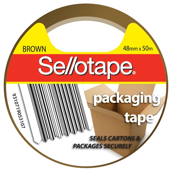 Sellotape® Packaging Tape 48mm x 50m Brown Roll 970049