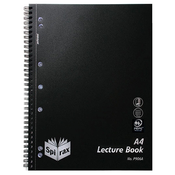 Spirax P906A Polypropylene A4 Lecture Book 250 Pages 5690700