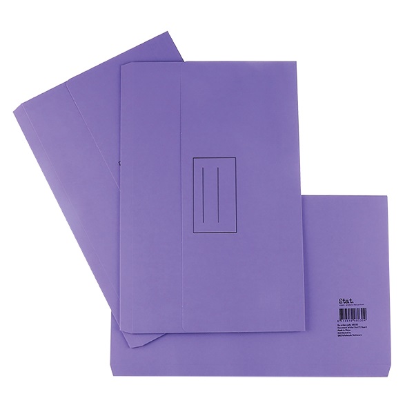 Stat. Manilla Document Wallets Foolscap Purple 48030