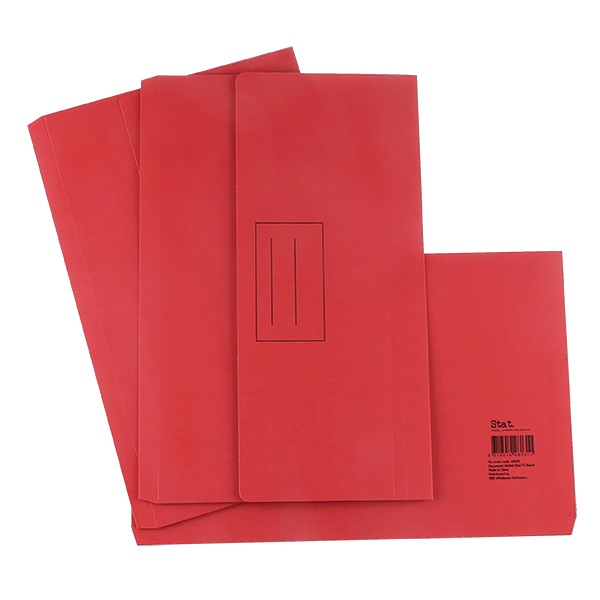 Stat. Manilla Document Wallets Foolscap Red 48031