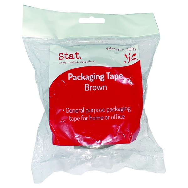 Stat. Packaging Tape 48mm x 50m Brown Roll 26406