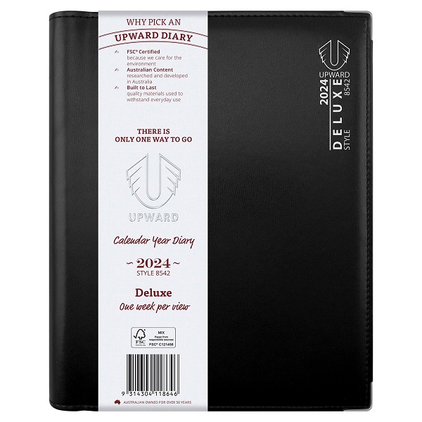 UPWARD 8542 Deluxe Vertical Week per View B5 Diary UPCY8542