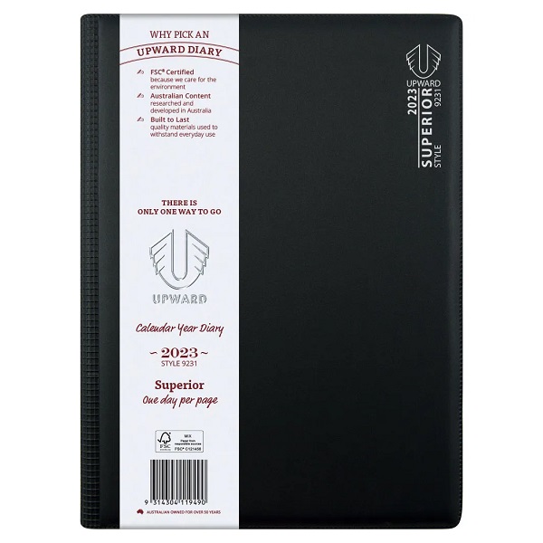UPWARD 9231 Superior Day per Page A4 Diary UPCY9231