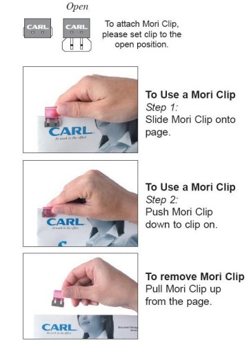 CARL® MC-52 Mori Clips Small Silver, Pack 50 700520