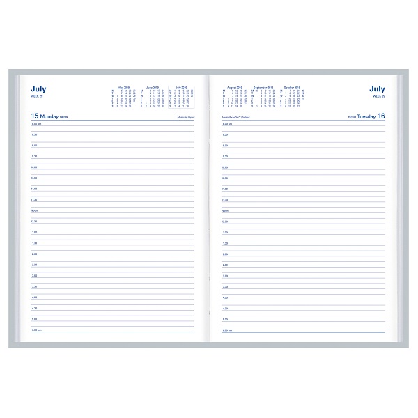 COLLINS Belmont A4 Day to Page Diary Black 147.V99