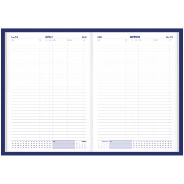 Debden Table Bookings Diary TBD.P59