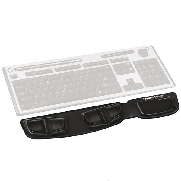 Fellowes® Gel Clear Keyboard Wrist Rest Black 9183201